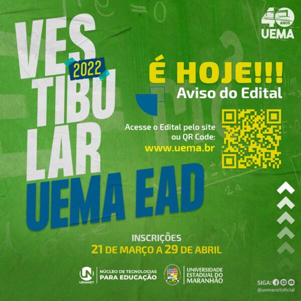 UEMA | Divulgado edital do Vestibular EaD 2022 UEMA | Divulgado edital do Vestibular EaD 2022