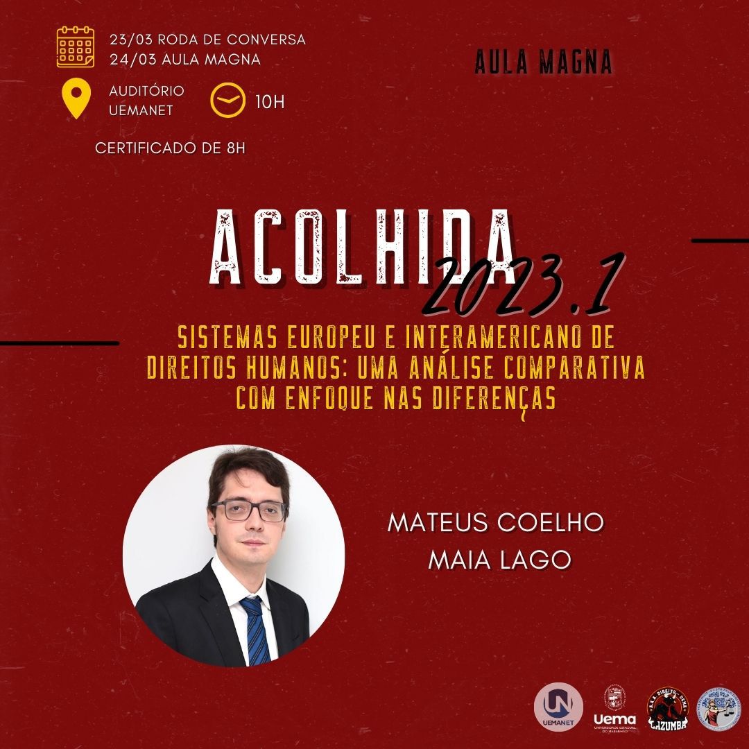 UEMA | Aula Magna do Curso de Direito da UEMA acontecerá no dia 24/03 UEMA | Aula Magna do Curso de Direito da UEMA acontecerá no dia 24/03