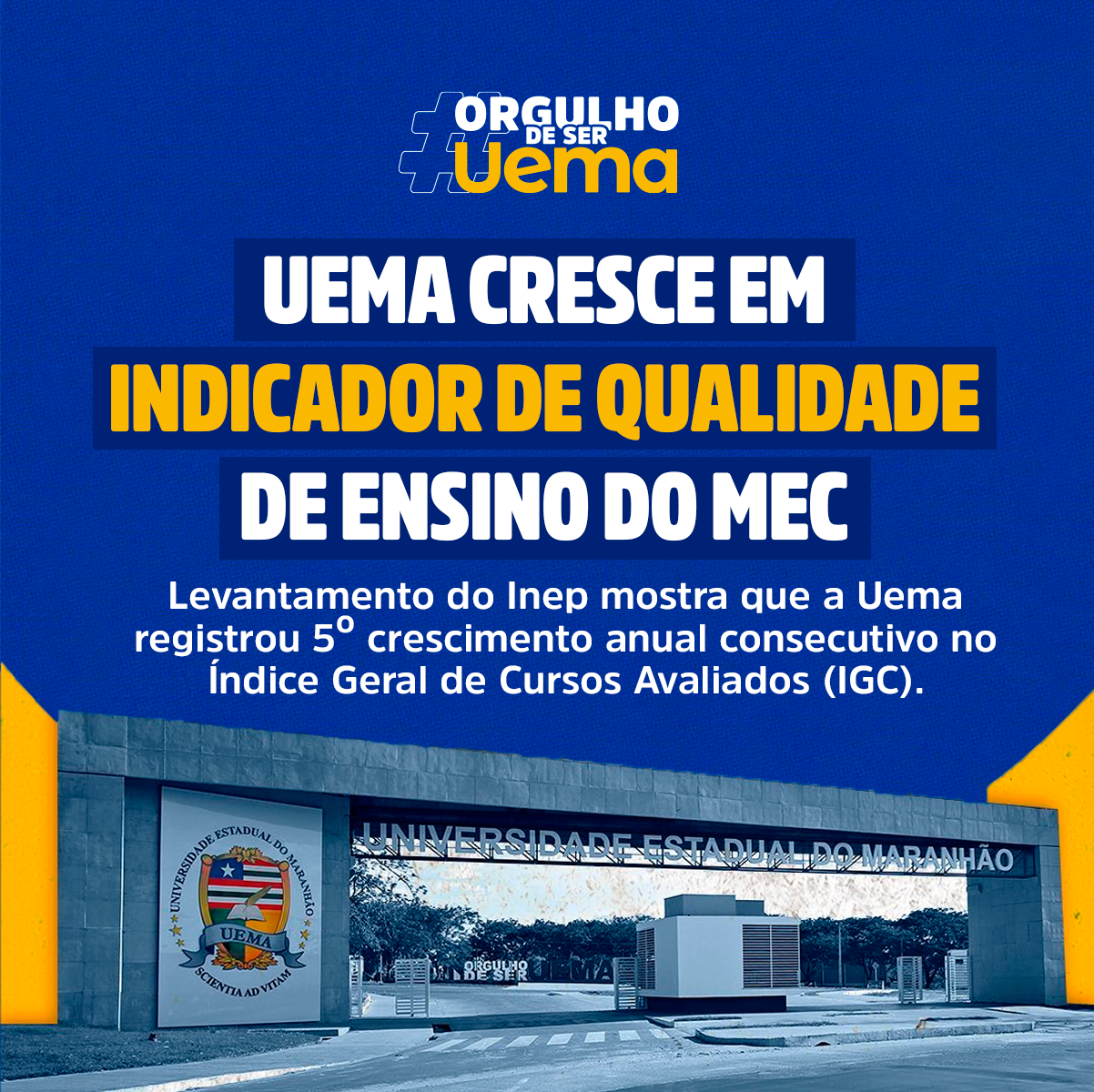 UEMA | Uema cresce em indicador de qualidade do MEC